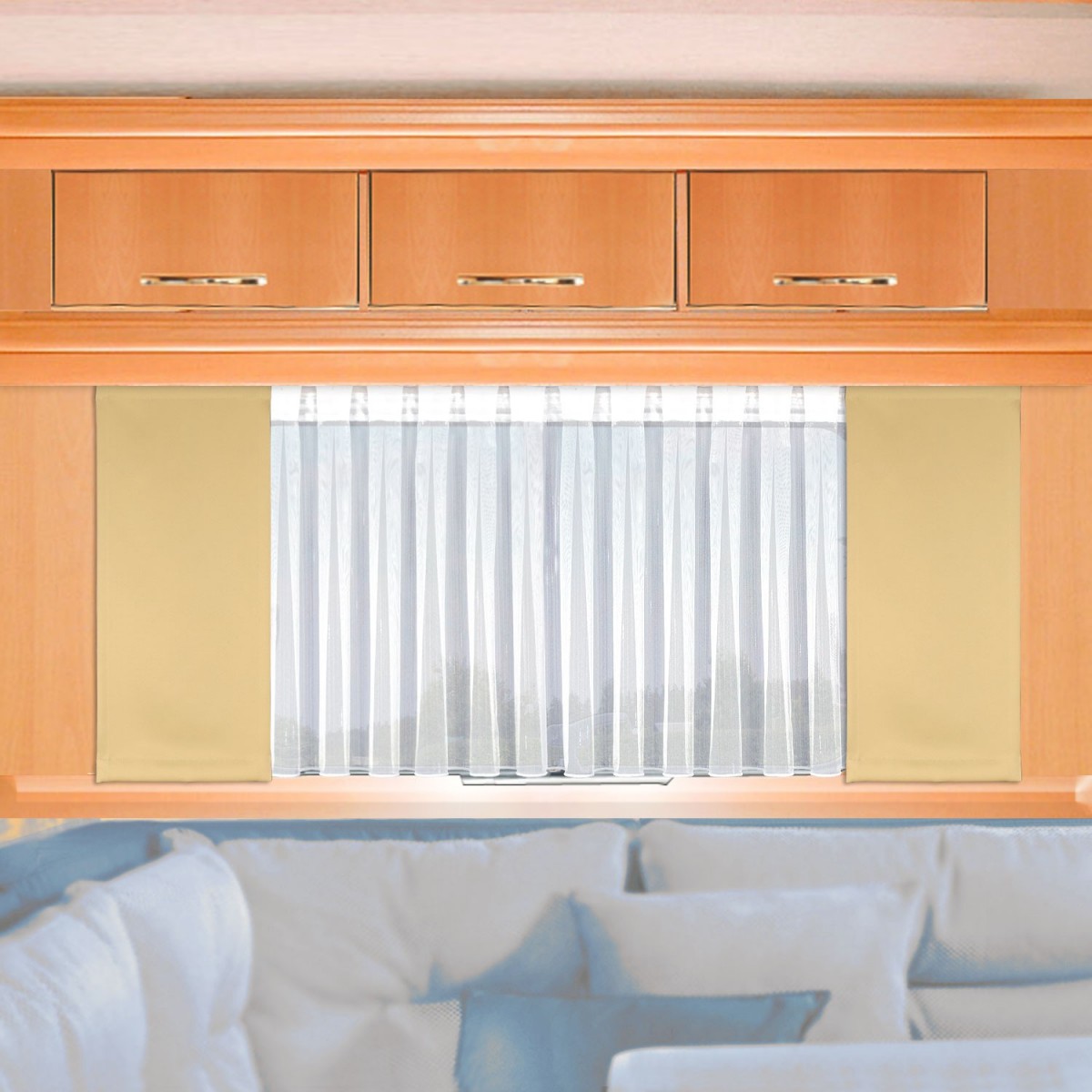 Paneele Dekovorhang Deko-Paneele Mattis beige uni