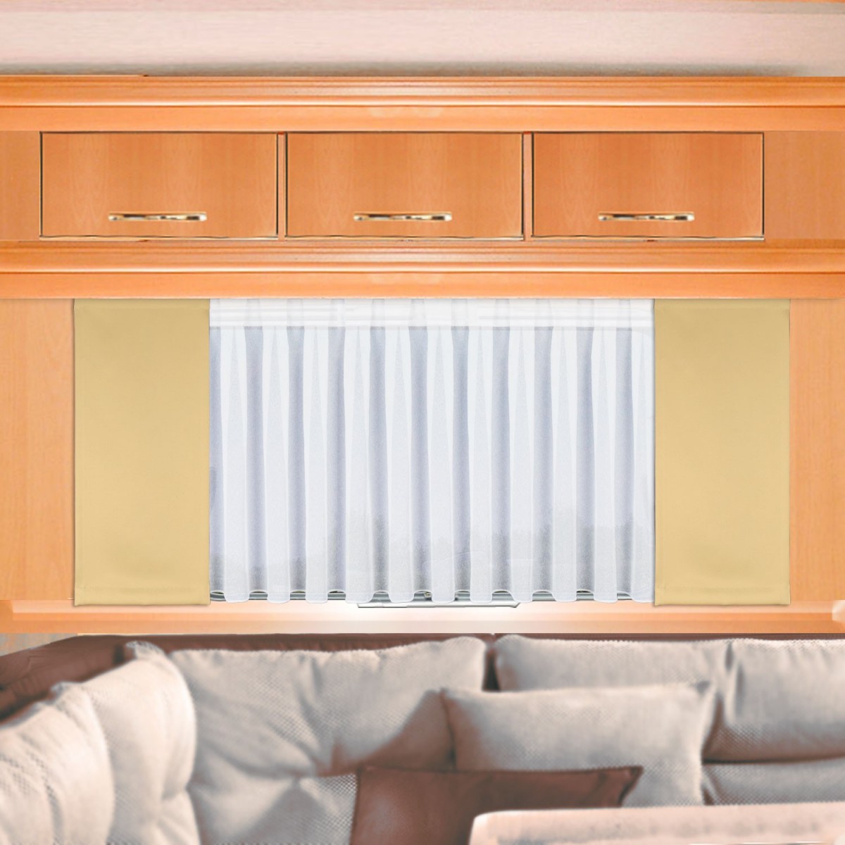 Paneele Dekovorhang Deko-Paneele Mattis beige uni