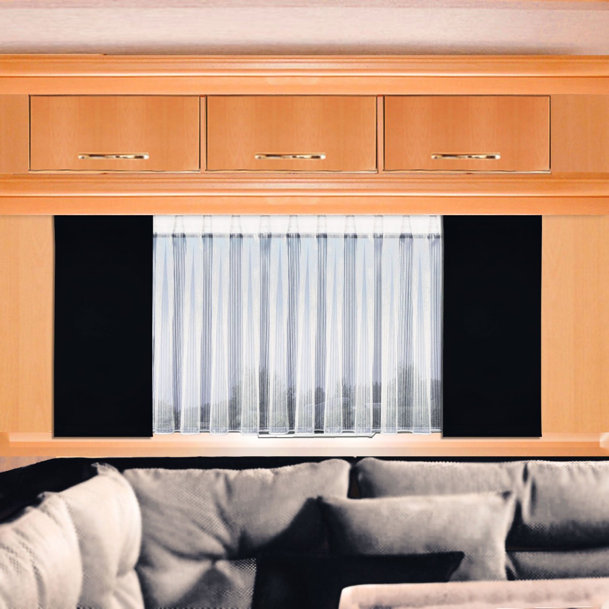 Paneele Dekovorhang Deko-Paneele Mattis schwarz