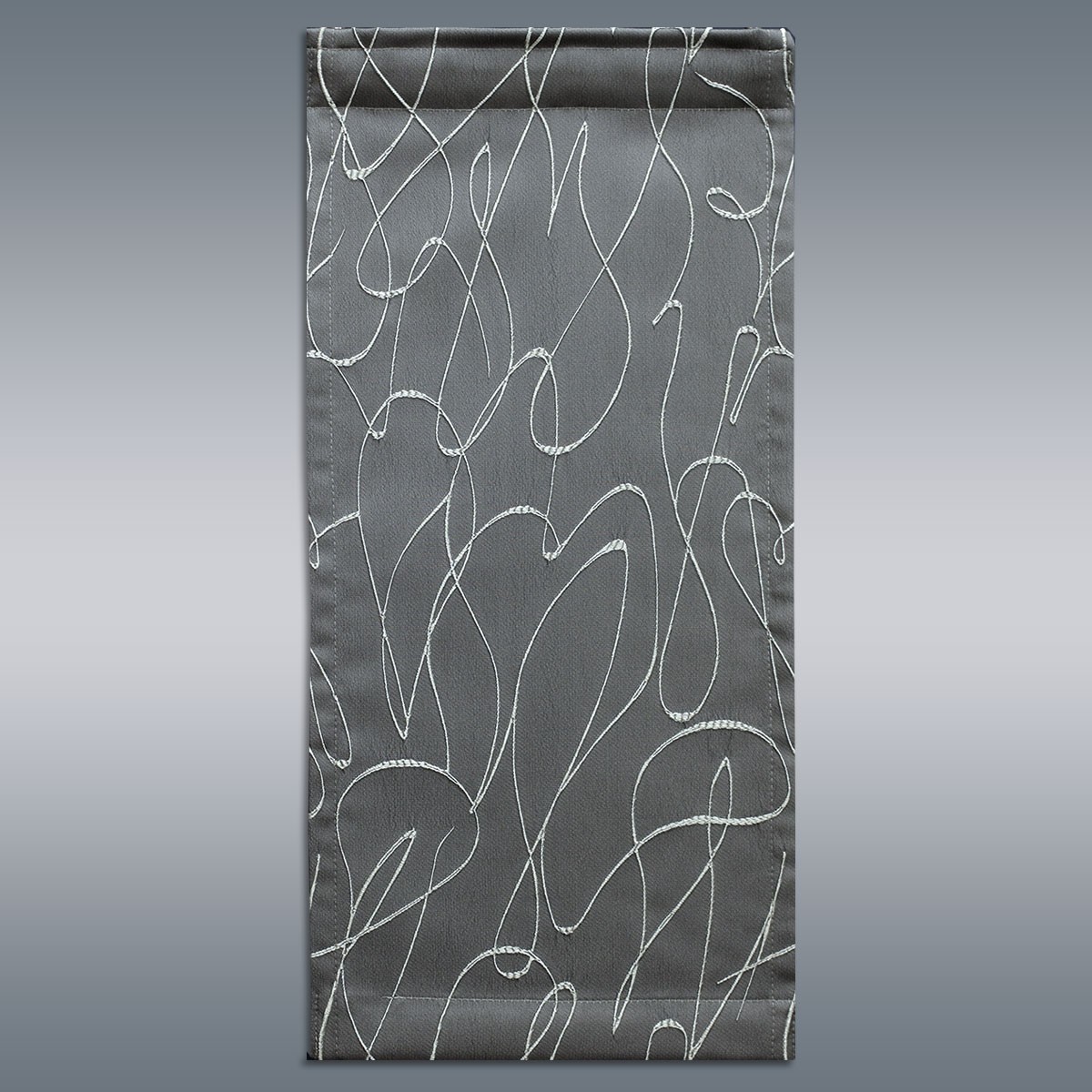 Paneele Dekovorhang Deko-Paneele Joran grau mit Effektstickerei